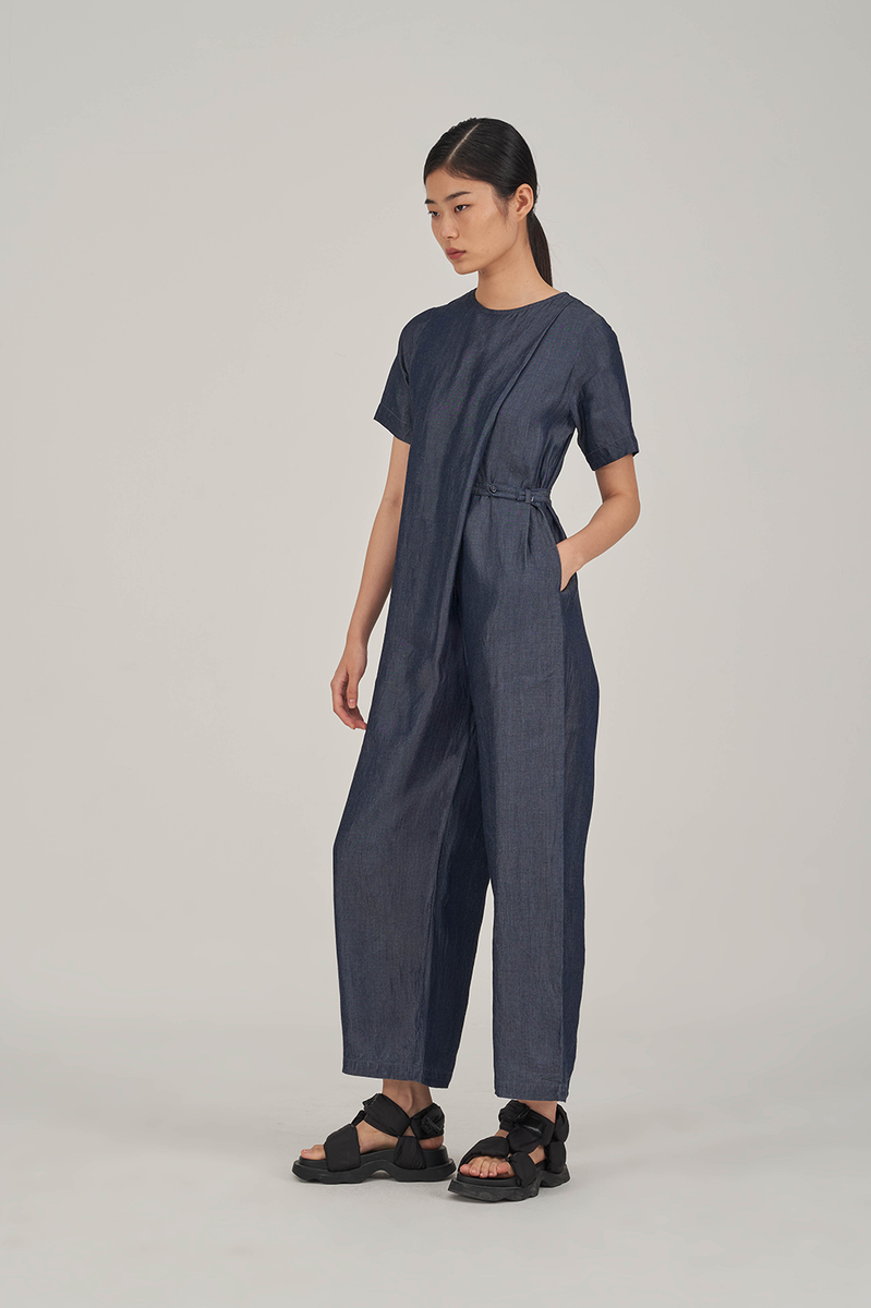 Allona Denim Jumpsuit, Charcoal – SABRINAGOH